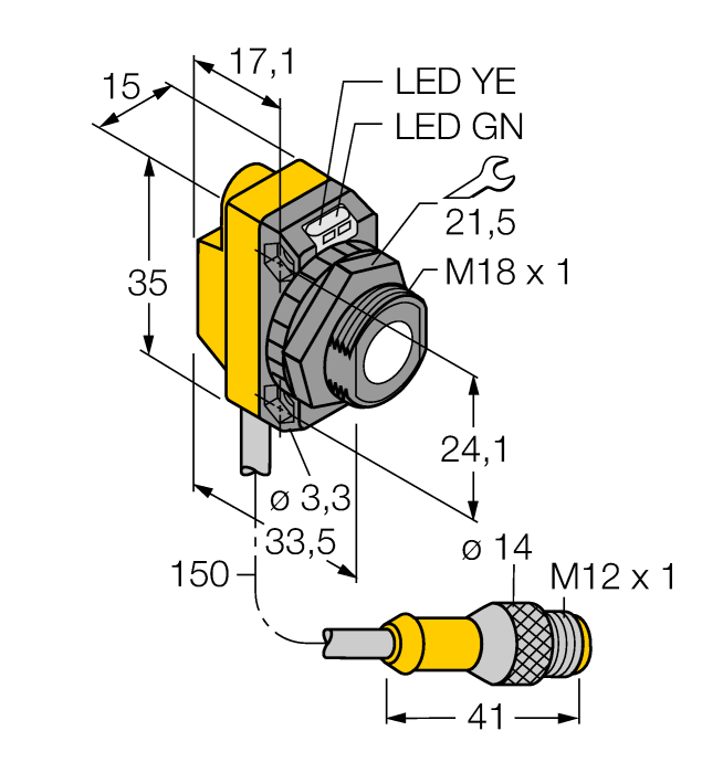 Ultrasonic Sensor - diffuse mode sensor