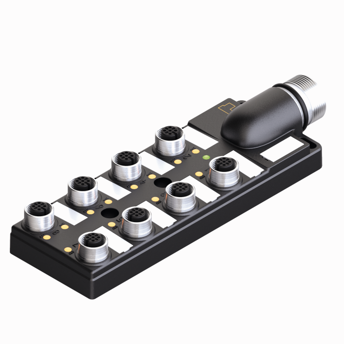 Passive Actuator/Sensor Box, M12 × 1 - 8-port, with M23 Connector for ...