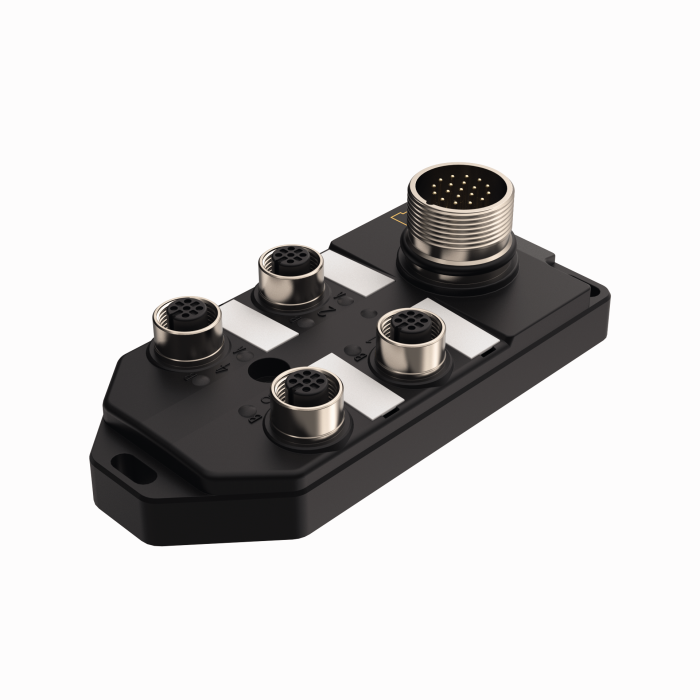 Passive Actuator/Sensor Box, M12 × 1 - 4-port, with M23 Connector for ...