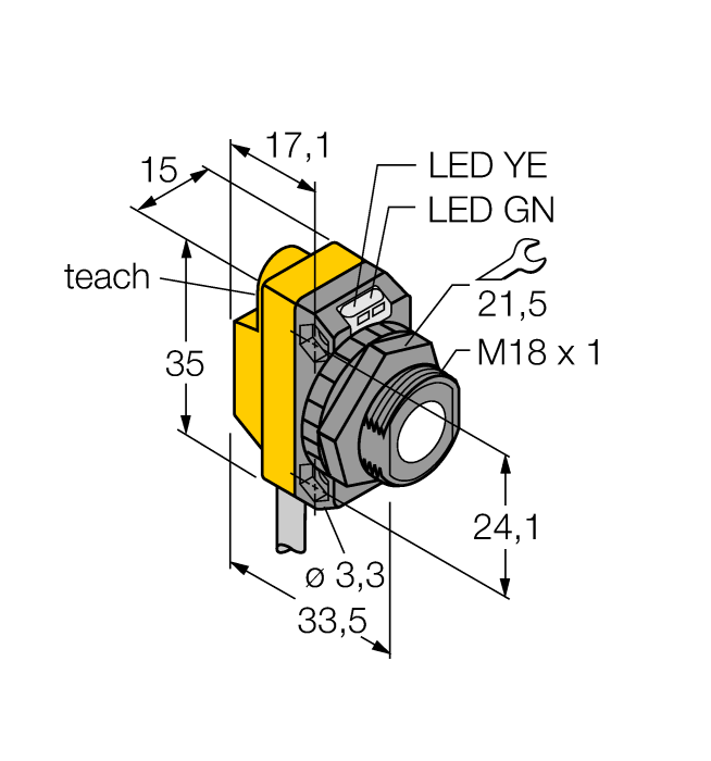 Ultrasonic Sensor - diffuse mode sensor