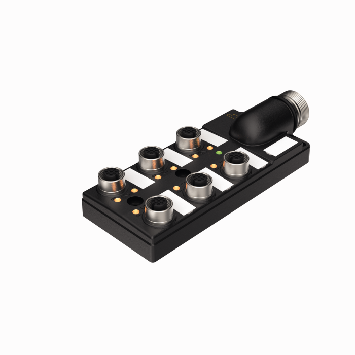 Passive actuator/sensor junction box, M12 x 1 - 6-port, with male M23 ...